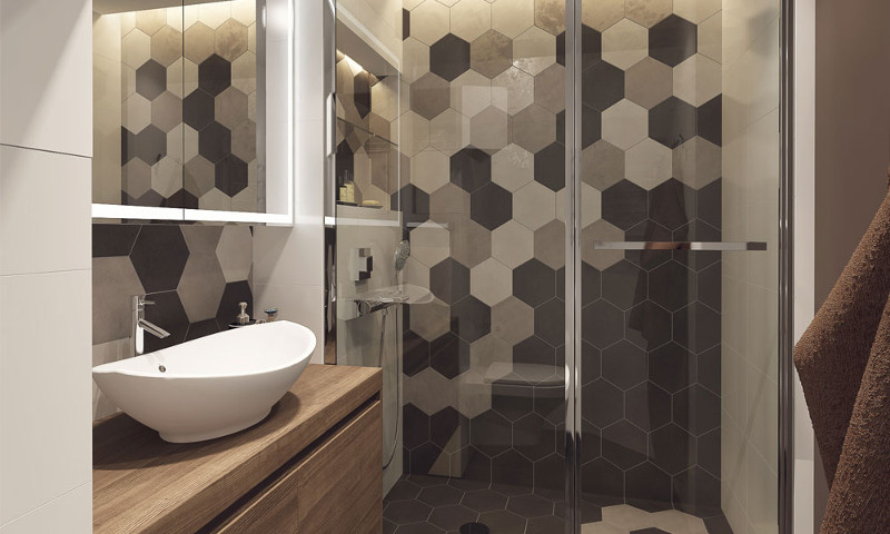 27+ Hexagon Bathroom Tile Ideas to Make You Throw Shapes
