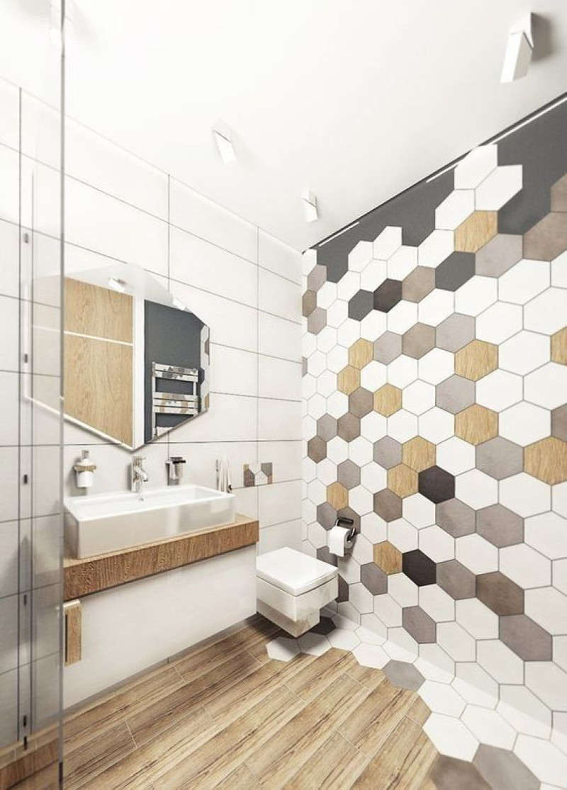 27+ Hexagon Bathroom Tile Ideas to Make You Throw Shapes