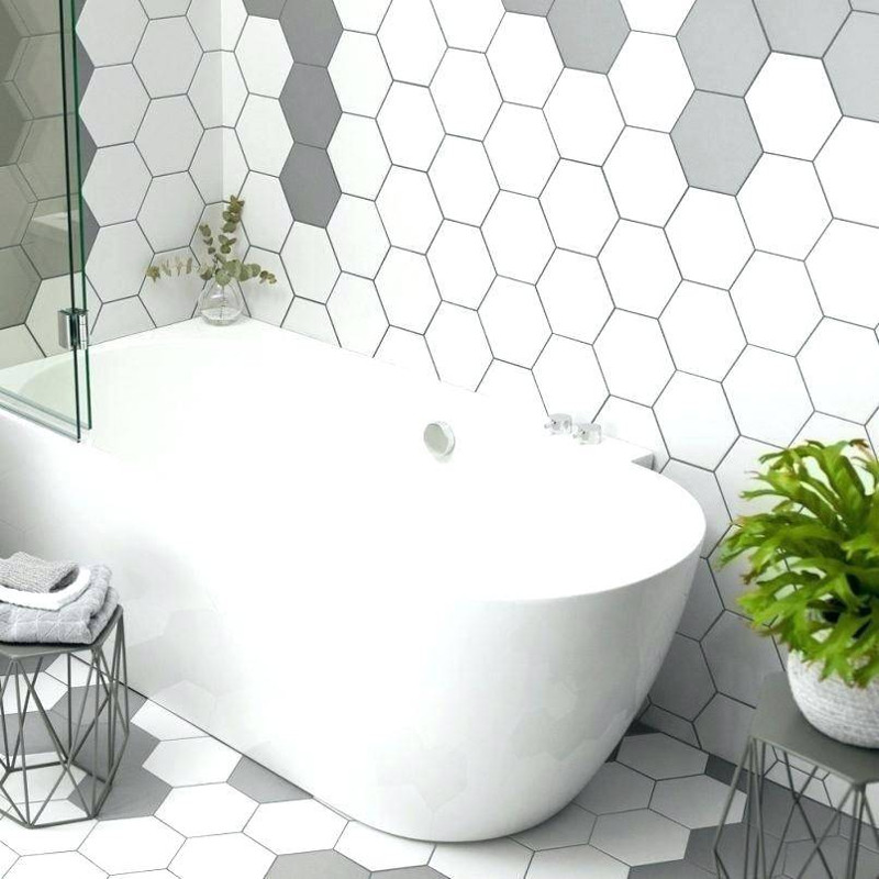 27+ Hexagon Bathroom Tile Ideas to Make You Throw Shapes