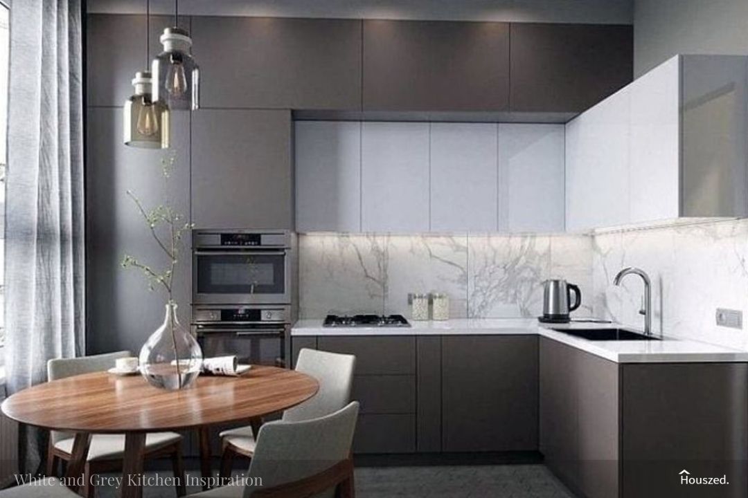 21+ Grey and White Kitchen Ideas That Impress in 2022 | Houszed