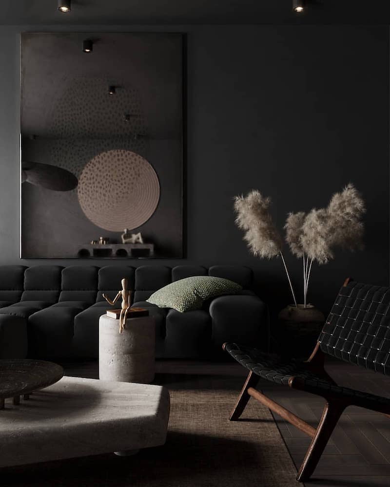 47+ Black Sofa Living Room Ideas That Deliver Style in 2025 | Houszed