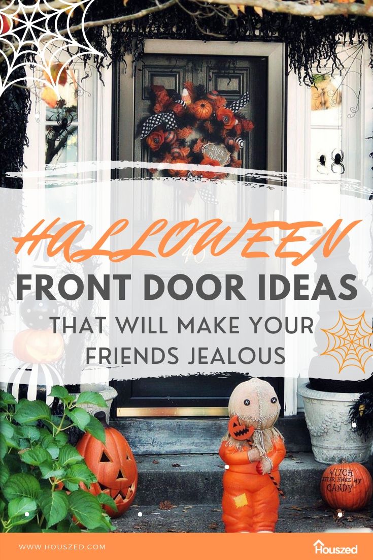 17+ Halloween Front Door Decorations That Rock in 2025 | Houszed