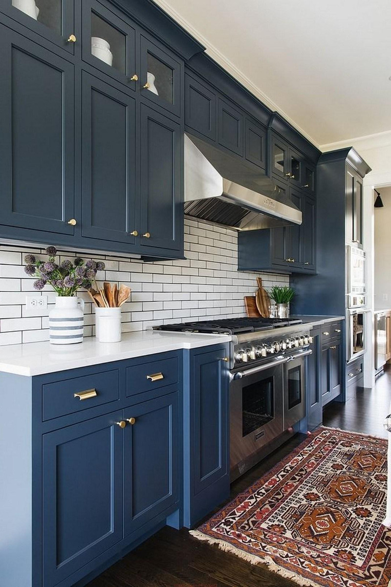 21+ Amazing Blue Kitchen Cabinet Ideas That Inspire in 2025 | Houszed