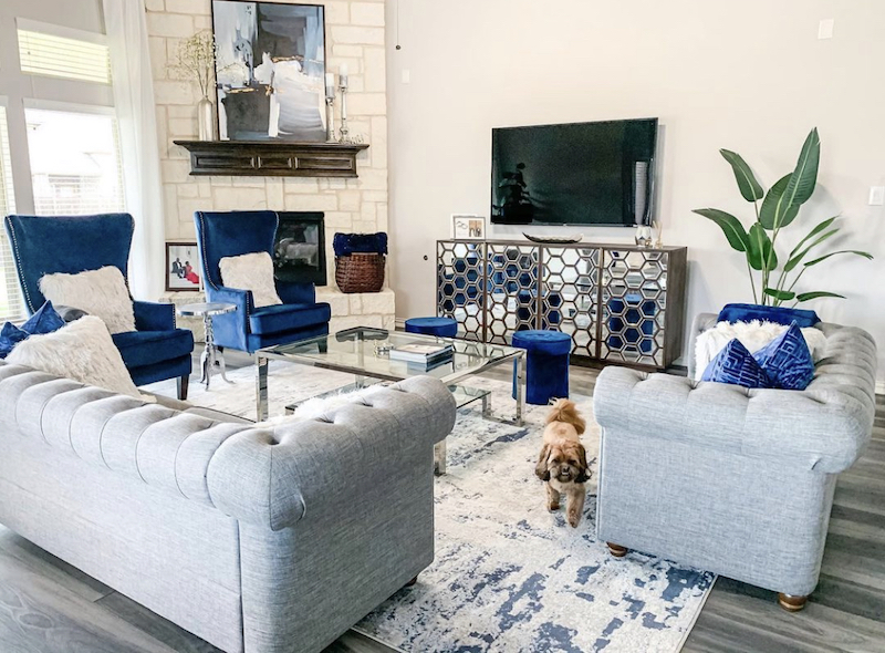 37+ Blue and Grey Living Room Ideas that Totally Work in 2024 | Houszed