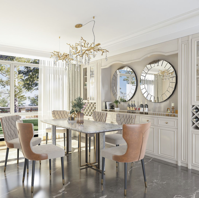 33+ Dining Room Mirror Ideas That Totally Reflect Your Style | Houszed