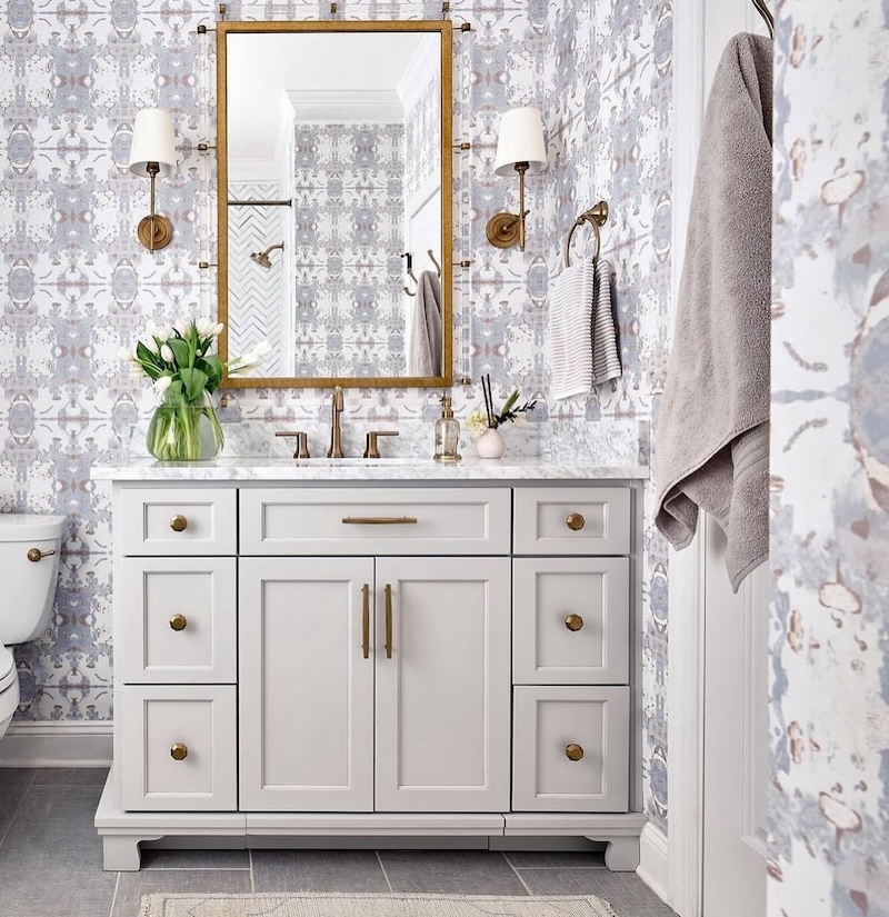 47+ Bathroom Wallpaper Ideas For Your Oasis in 2025 | Houszed