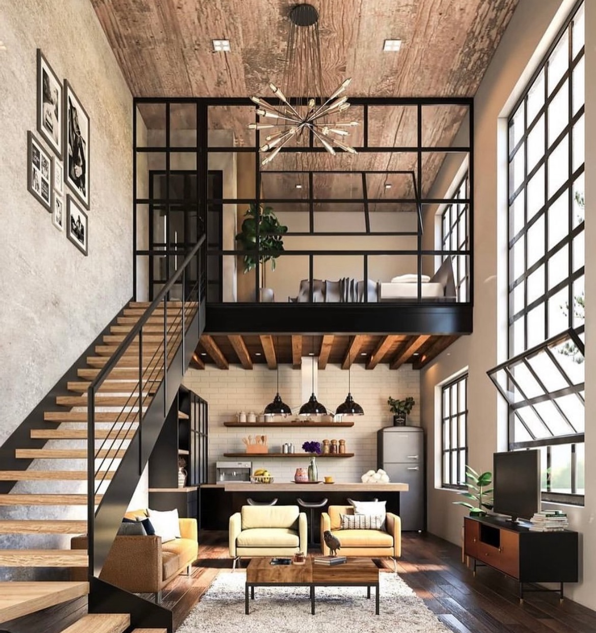 Raw Elegance: 43+ Loft Living Room Ideas to Turn It Into a Stylish Oasis