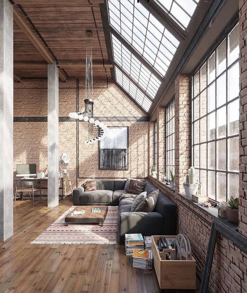 Raw Elegance: 43+ Loft Living Room Ideas to Turn It Into a Stylish Oasis